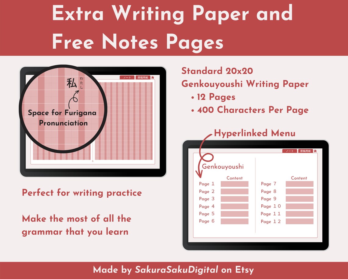 Japanese Kanji Self-study Journal | for Beginner-intermediate Learners ...