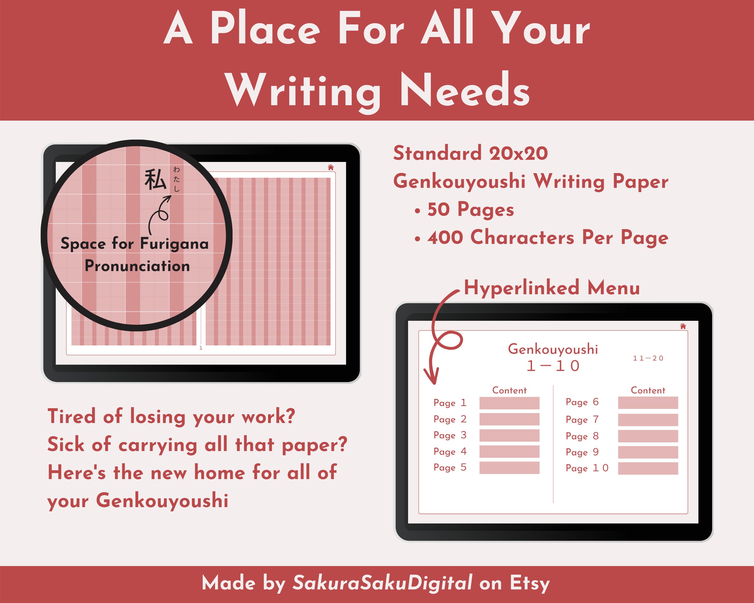 Japanese Writing Practice Journal | Digital | Goodnotes & Notability ...