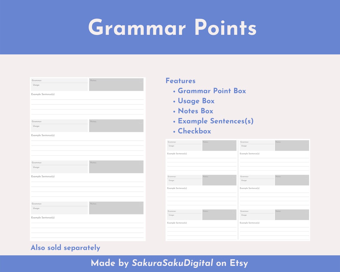 BUNDLE Printable Japanese Study Sheets Genkouyoushi - Etsy