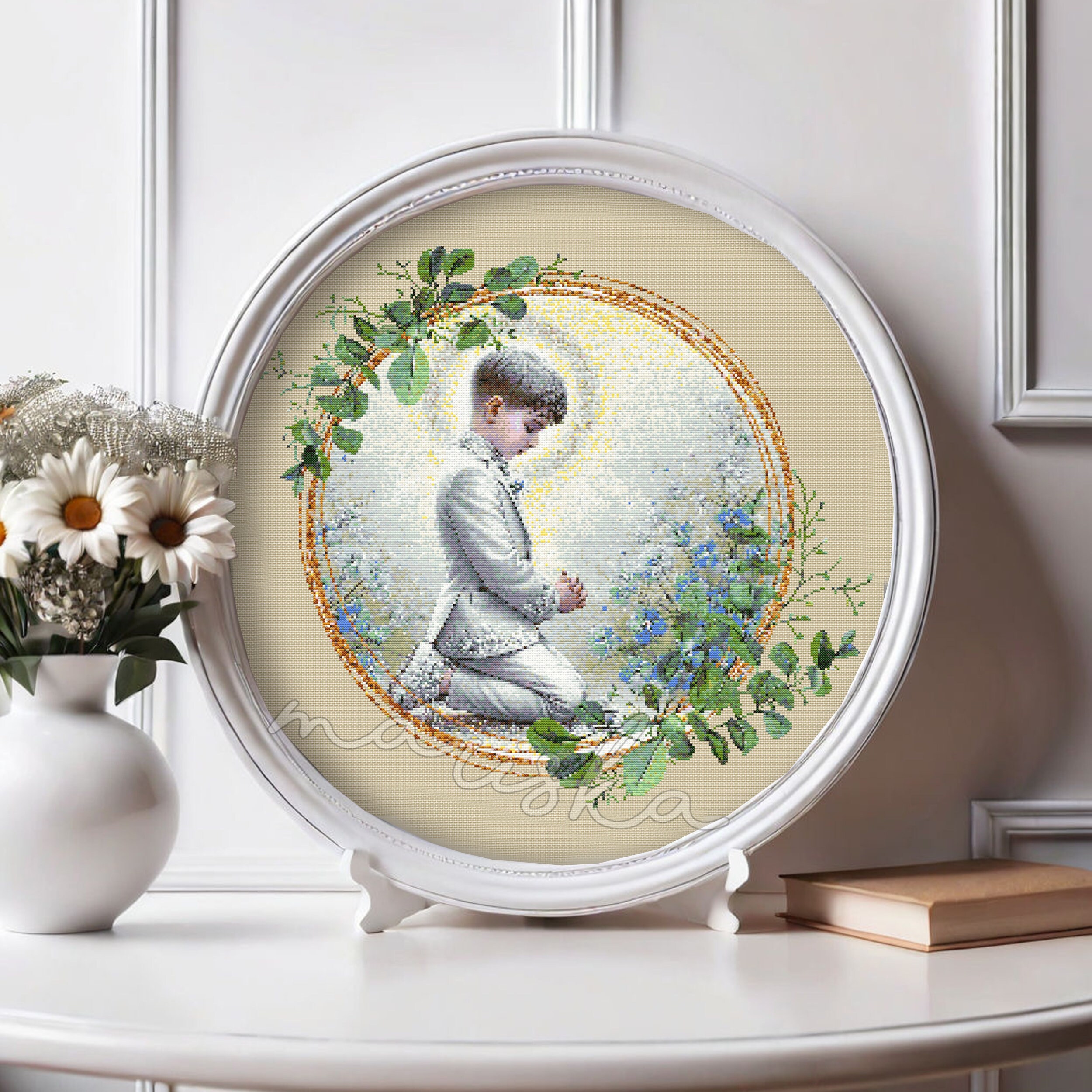 Holy Confirmation Girl Cross Stitch Pattern: Religious Embroidery (PDF ...