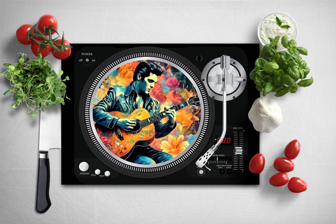 Elvis Presley Glass Cutting Board: Pop Art Kitchen Decor - Etsy