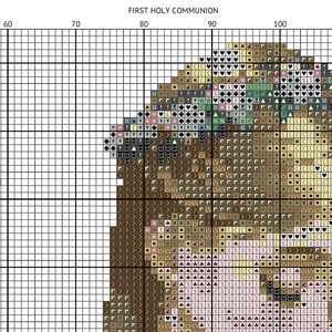 First Holy Communion Cross Stitch Pattern: Girl With Blond Hair (PDF ...