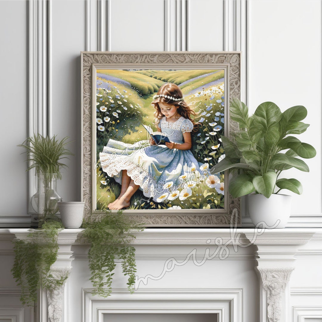 Cross Stitch Pattern Wildflower Girl Full Coverage Stitch Pattern PDF ...
