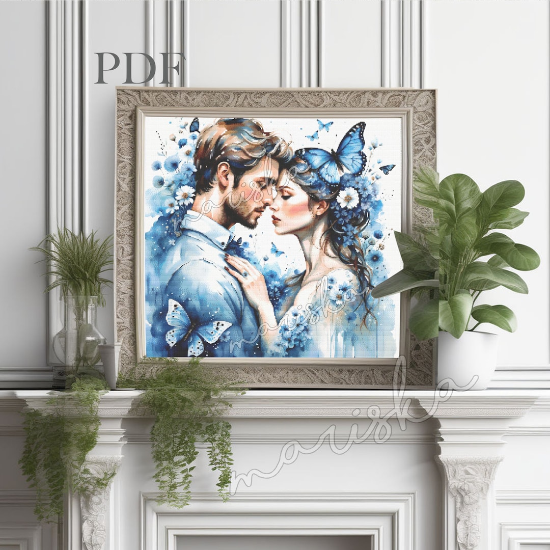 Cross Stitch Pattern, Engagement PDF, Full Coverage PDF, Embroidery ...