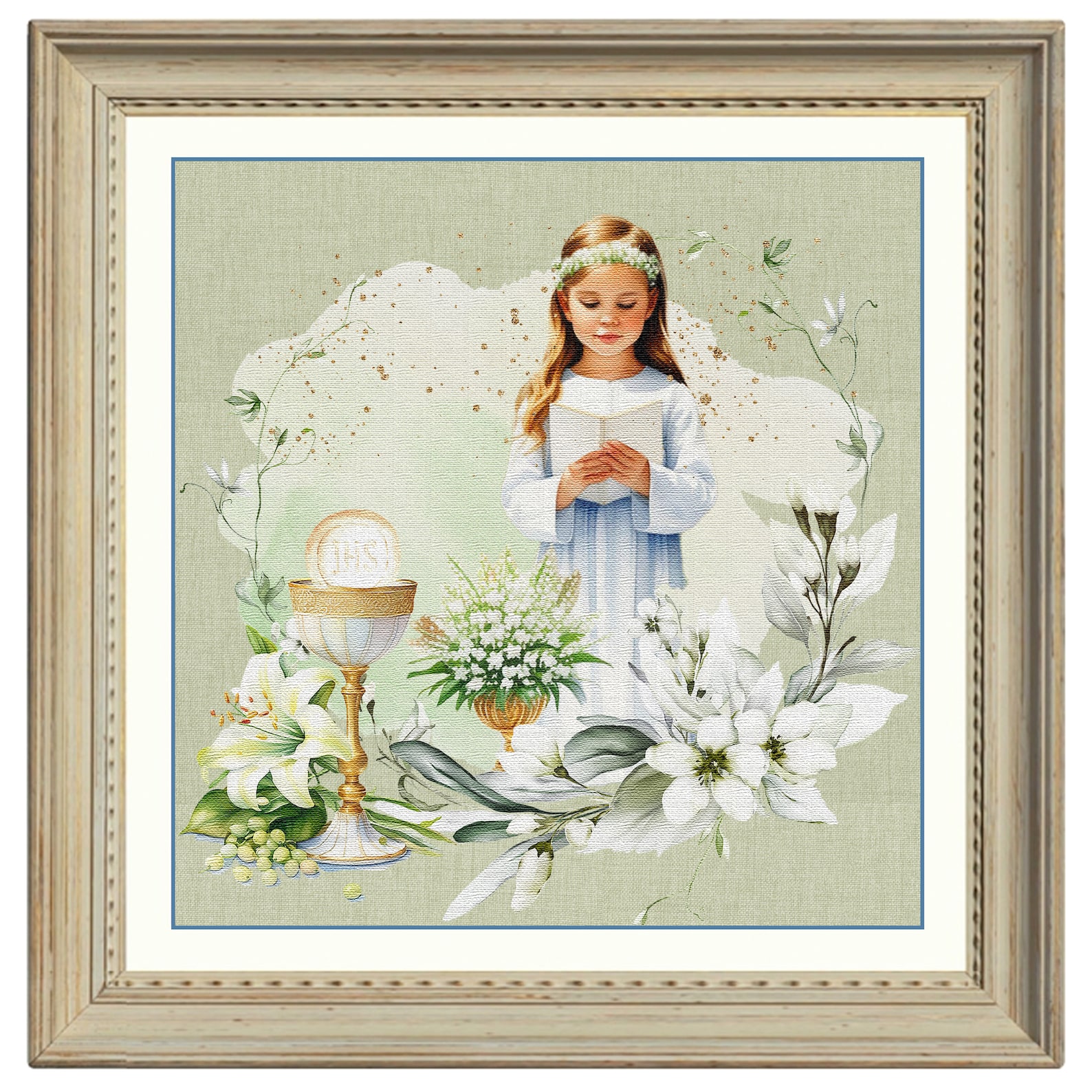 Holy Confirmation Boy Cross Stitch Pattern: Modern Religious Embroidery ...