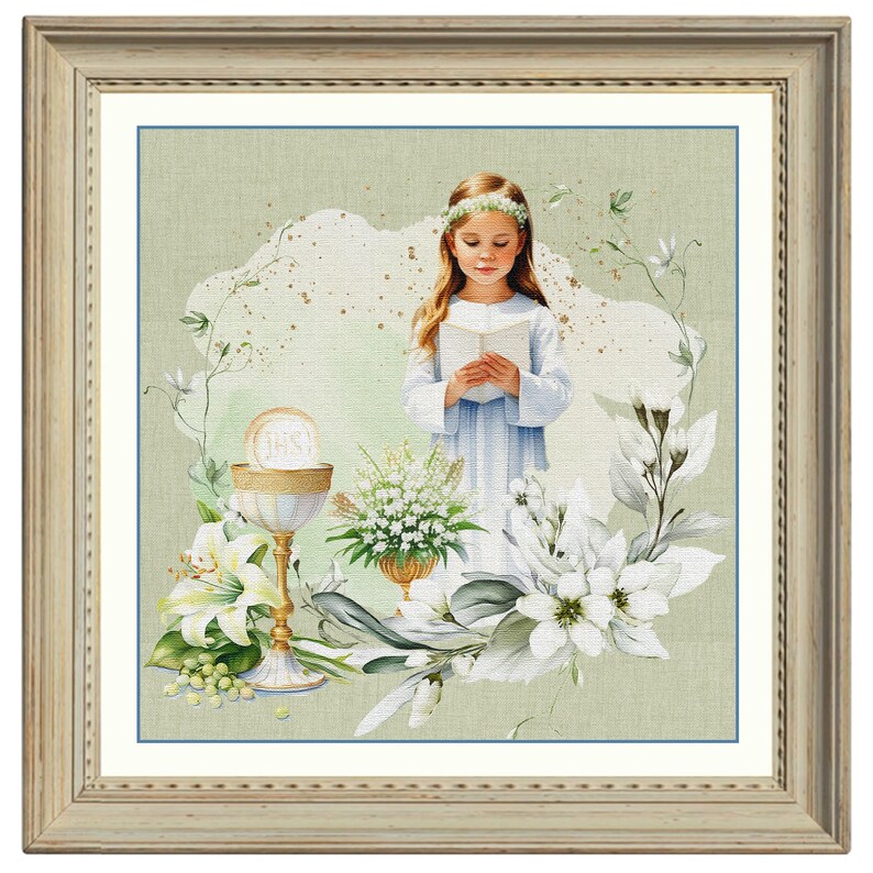 Holy Confirmation Boy Cross Stitch Pattern Modern Cross Stitch Pattern Religious for Children ...