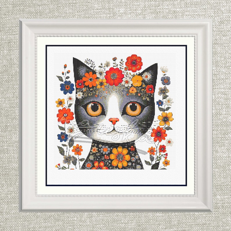 Cross Stitch Pattern PDF Cat Kitten Cross Stitch Instant Download Cross ...