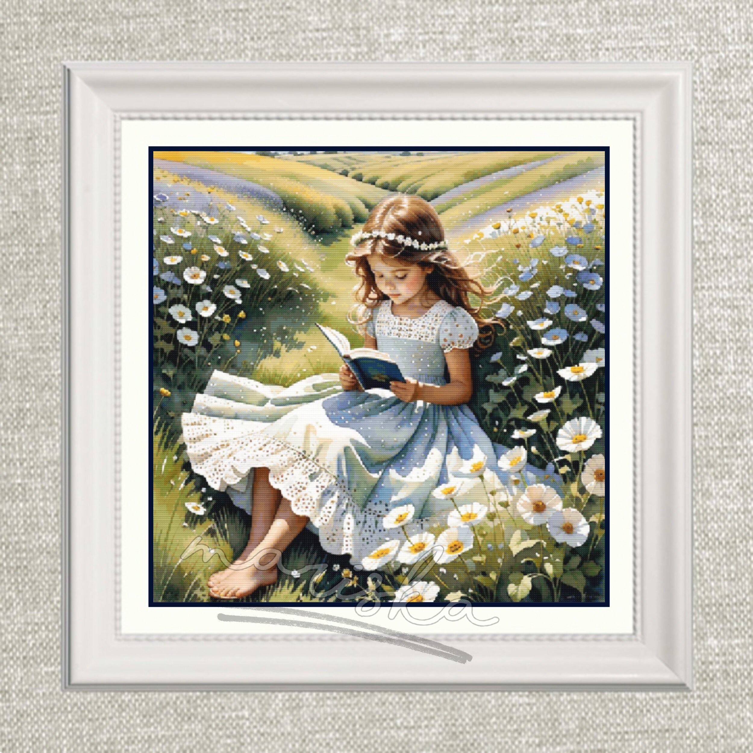 Cross Stitch Pattern Wildflower Girl Full Coverage Stitch Pattern PDF ...