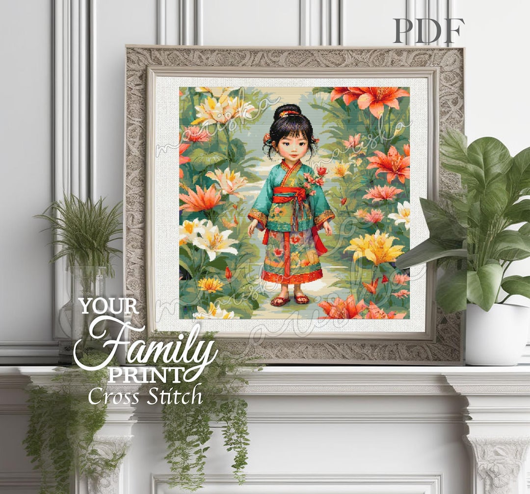 Maya Chinese Girl Cross Stitch Pattern: Wonderland Garden (PDF Download ...