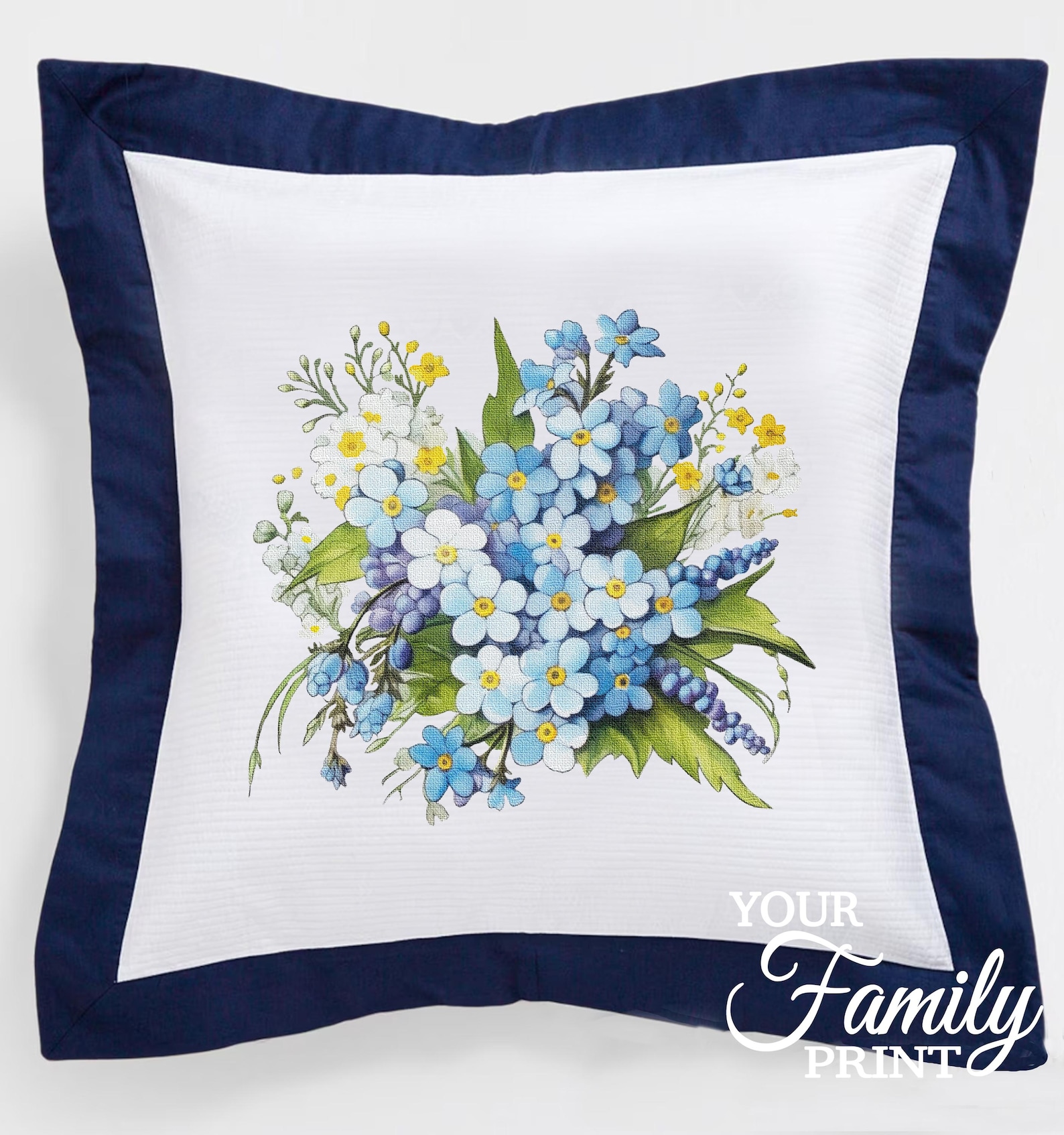 Forget-me-not Cross Stitch Pattern: Floral Bouquet Design (PDF Download ...