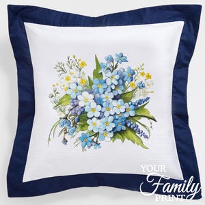 Forget-me-not Cross Stitch Pattern: Floral Bouquet Design (PDF Download ...