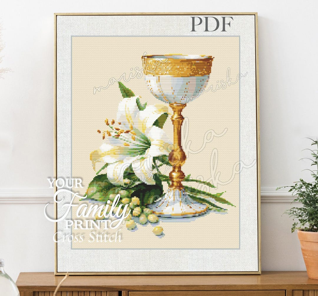Cross Stitch Pattern PDF Easter Holy Chalice Cross Stitch Instant ...