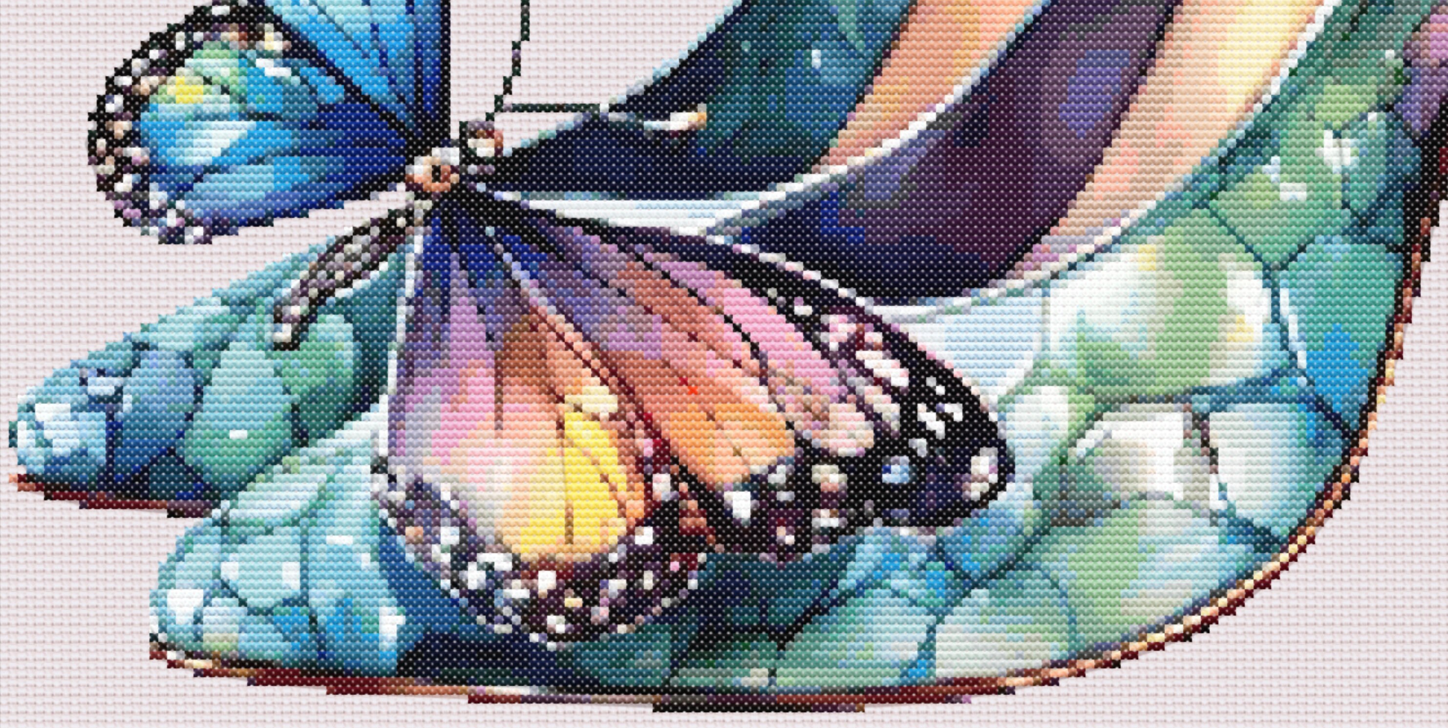 Butterfly Heels Cross Stitch Pattern: Modern Insect Design (PDF) - Etsy
