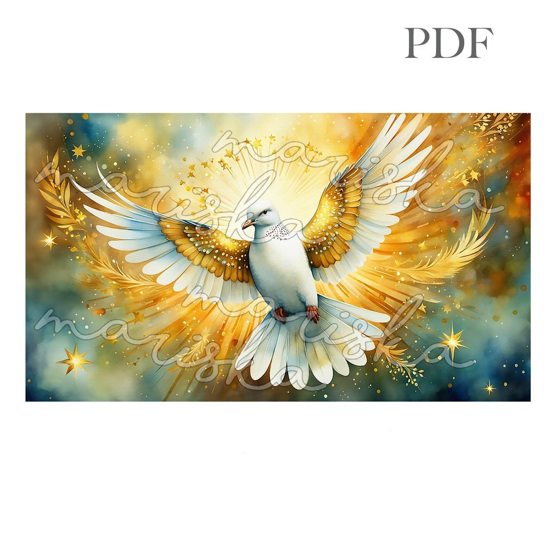Holy Spirit Cross Stitch PDF Pattern Religion Dove Cross Stitch ...