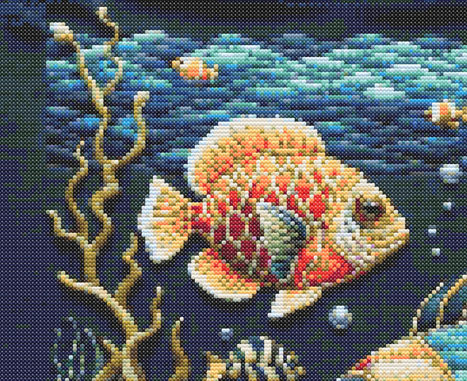 Cross Stitch Pattern PDF Fish Cross Stitch Instant Download Coral Cross ...
