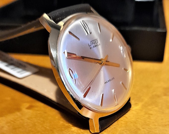 Uno Gents Watch, 1960s, 9ct Gold Plated, 21 Jewels Peseux 330, 35mm ...