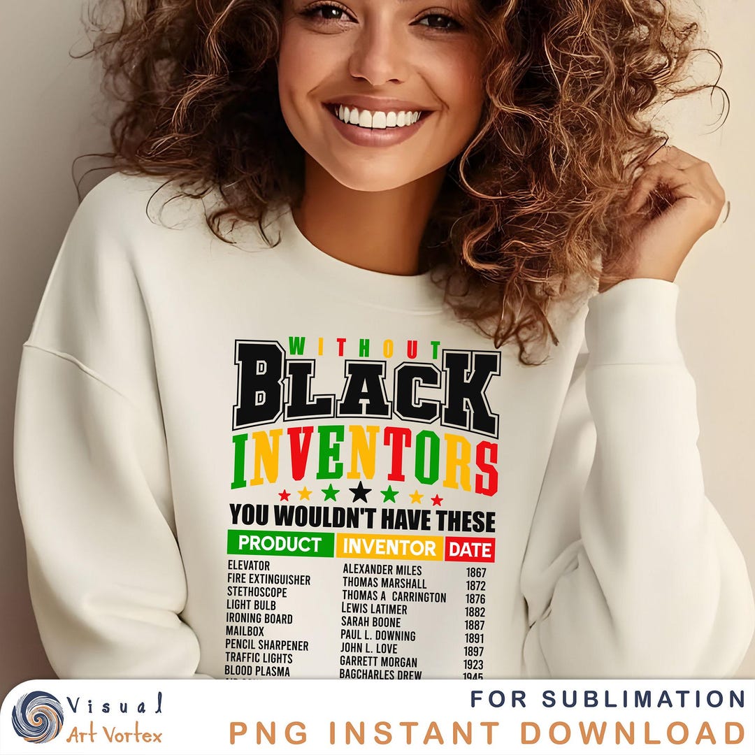 Black Inventors PNG: Black History Month Sublimation Design (digital ...
