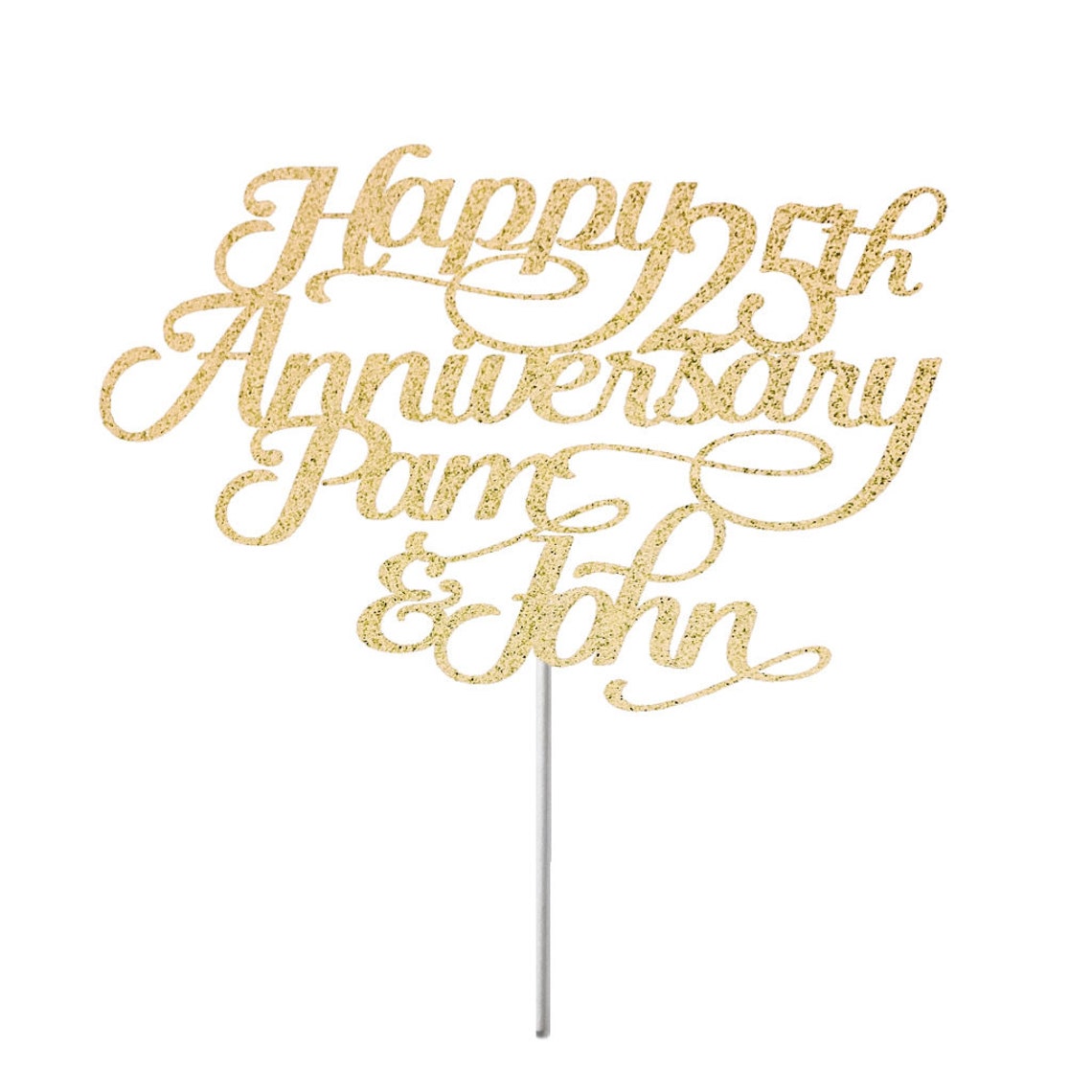 Happy Anniversary Cake Topper, Anniversary Topper, Wedding Anniversary ...