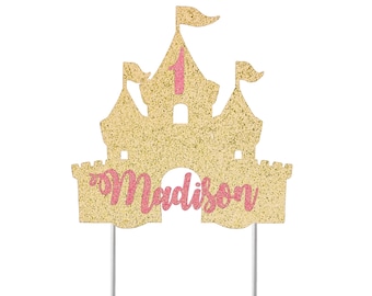 Disney Castle Cake Topper Glitter Cake Topper Birthday - Etsy