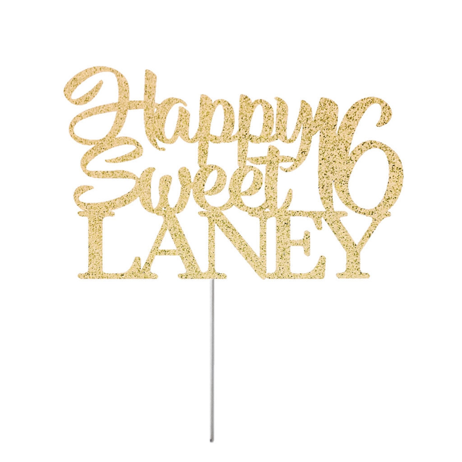 Personalized Name Sweet 16 Custom Cake Topper, Sweet 16th Birthday ...
