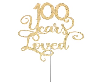 100 Birthday Cake Topper - Etsy