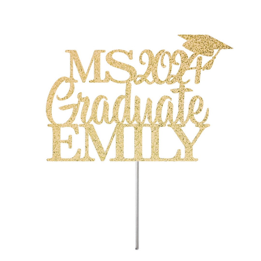 Personalized 2024 MS Graduation Topper, Graduation 2024 Topper, MS ...