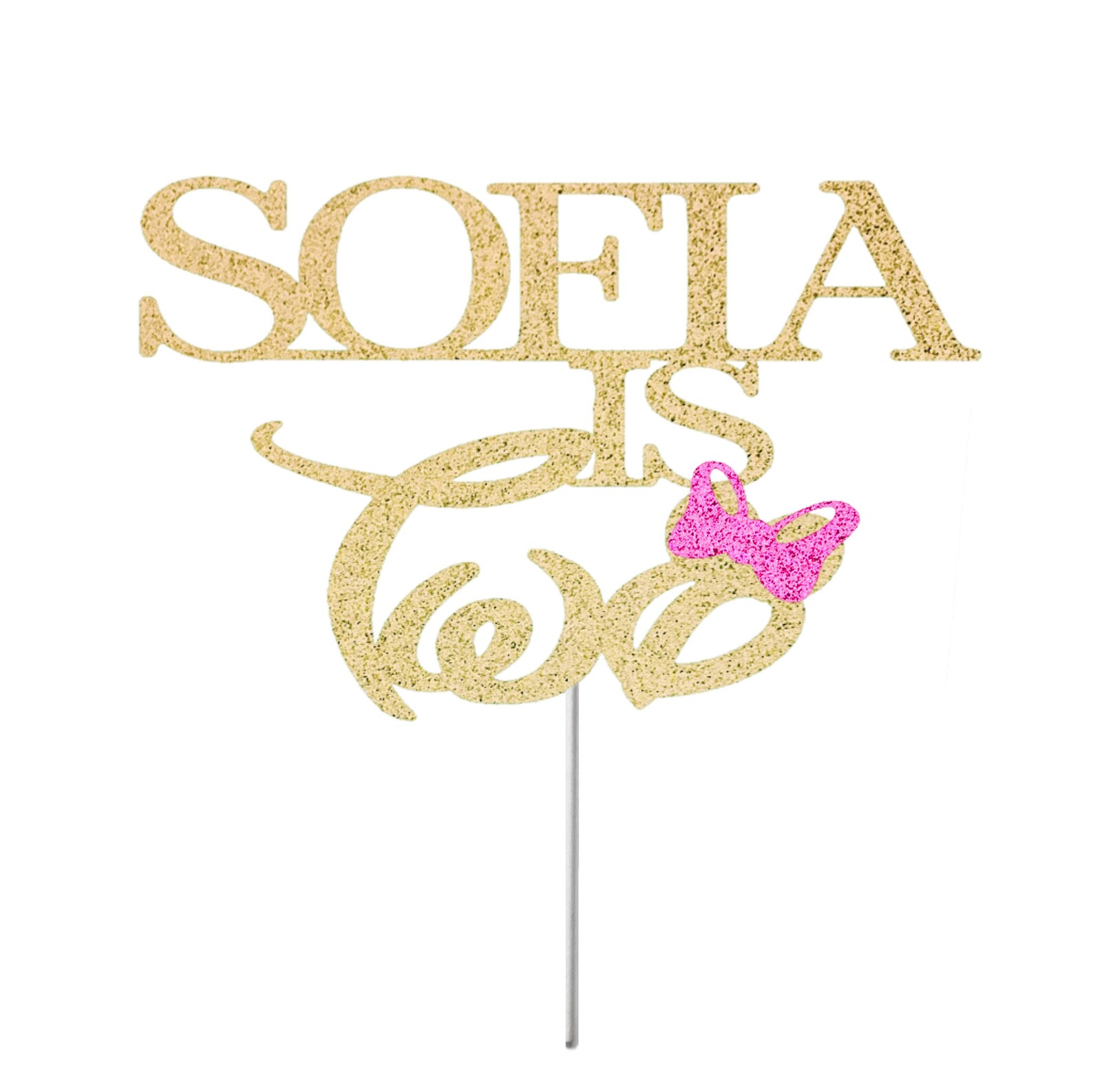 Personalized Minnie Mouse Two Cake Topper, Baby 2nd Birthday, Birthday ...