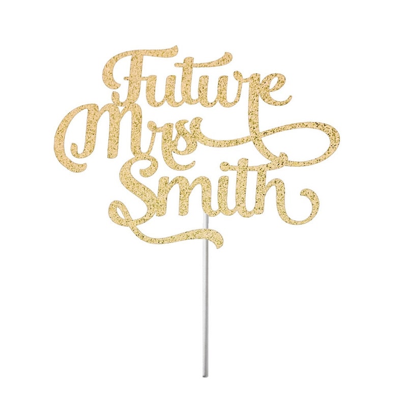 Personalized Future Mrs. Cake Topper, Engagement Cake Topper, Bridal ...