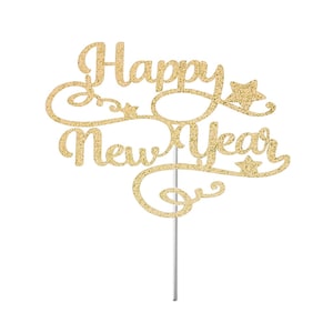 Happy New Year's Cake Topper, 2025 New Year's Eve Party Decor, New Year ...