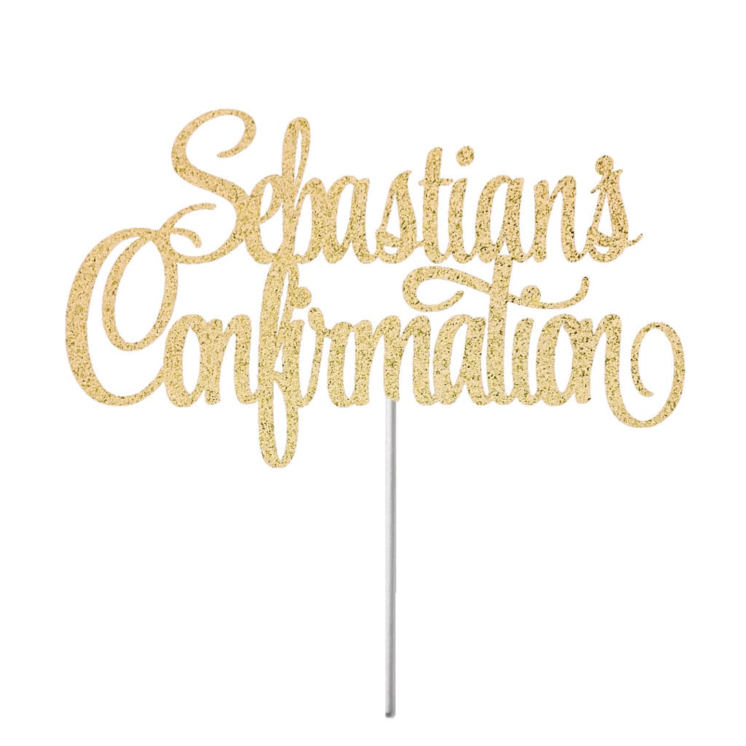 Personalized Name Confirmation Cake Topper, Confirmation Topper ...