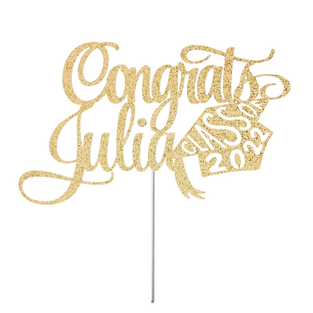 Personalized Name Graduation Custom Cake Topper Grad Party - Etsy