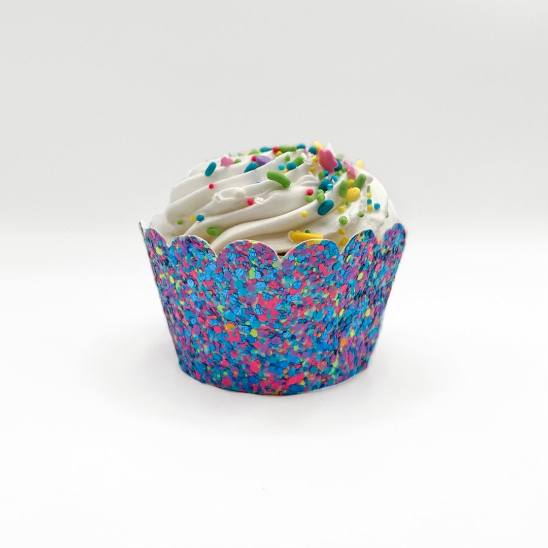 Mermaid Glitter Cupcake Wrappers, Cupcake Holders, Party Cupcake ...