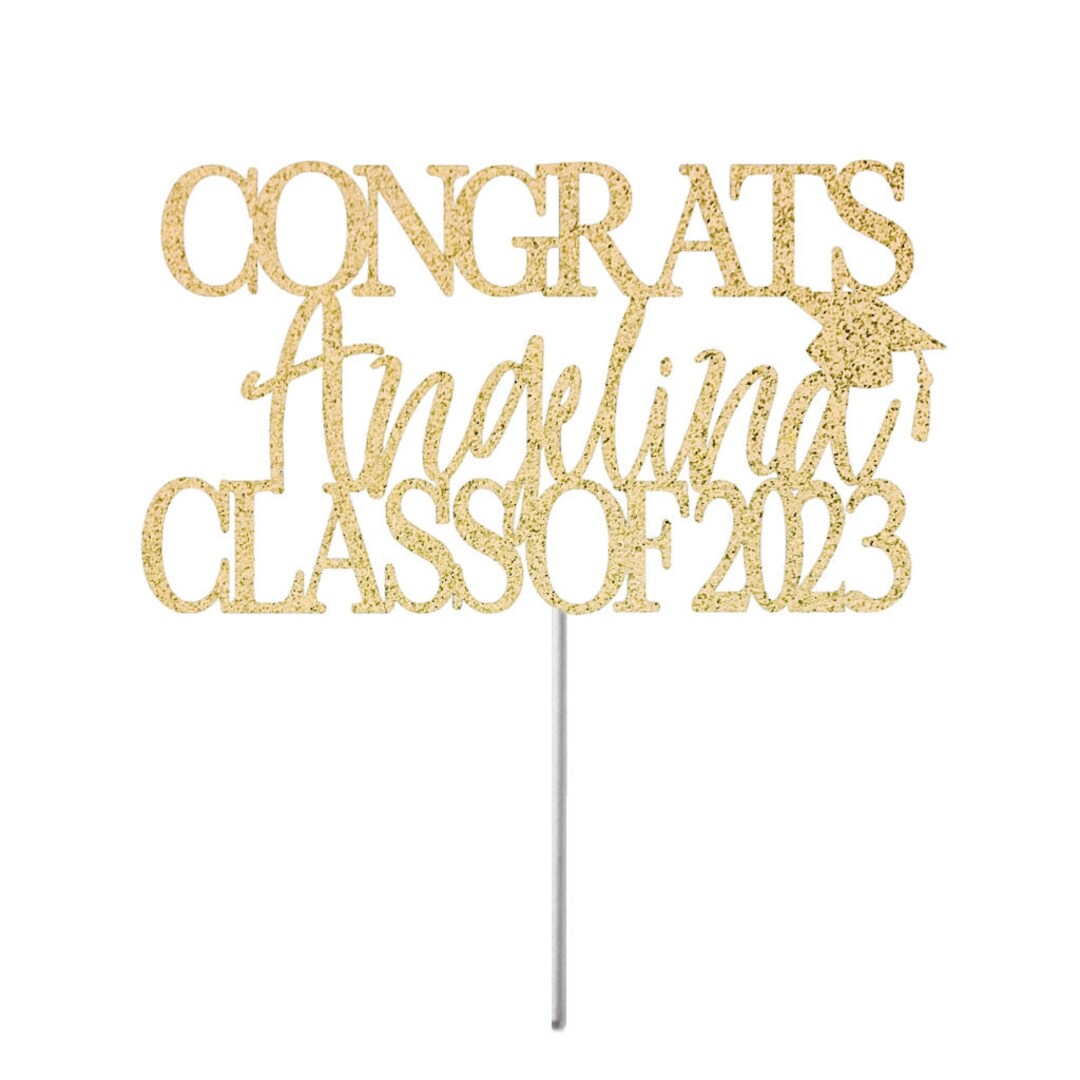 Personalized Name Graduation Custom Cake Topper Grad Party - Etsy