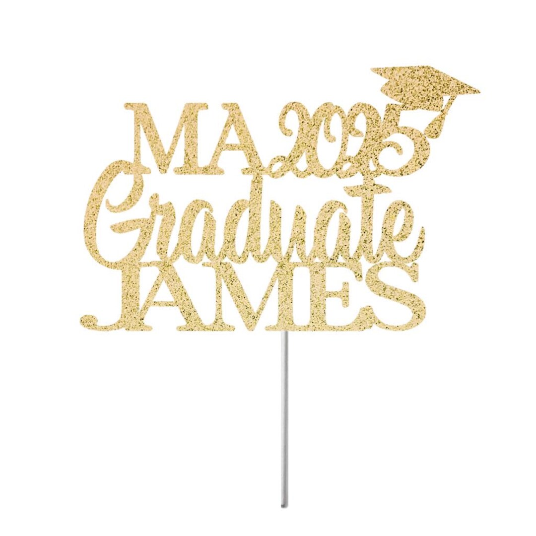 Personalized Name 2025 MA Graduation Topper, Graduation 2025 Topper, MA ...