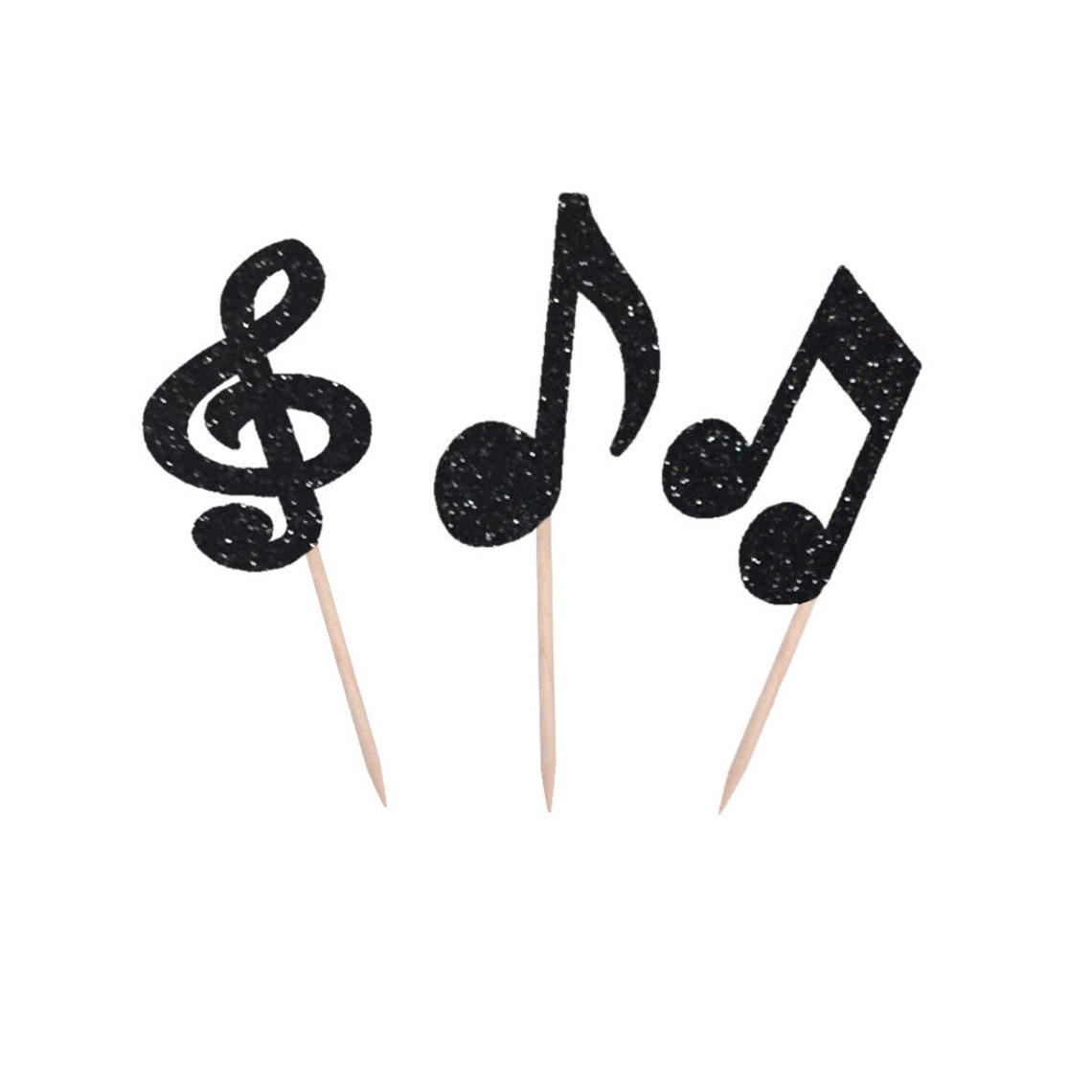 Music Note Cupcake Picks Treble Clef Note Picks Music Party - Etsy