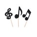 Music Note Cupcake Picks, Treble Clef Note Picks, Music Party Cupcake ...