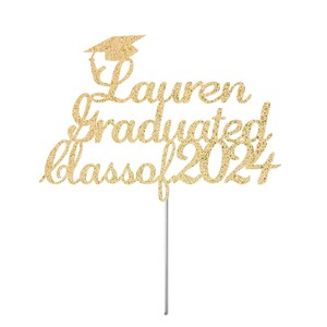Personalized Name Graduation Custom Cake Topper, Grad Party, Class of ...