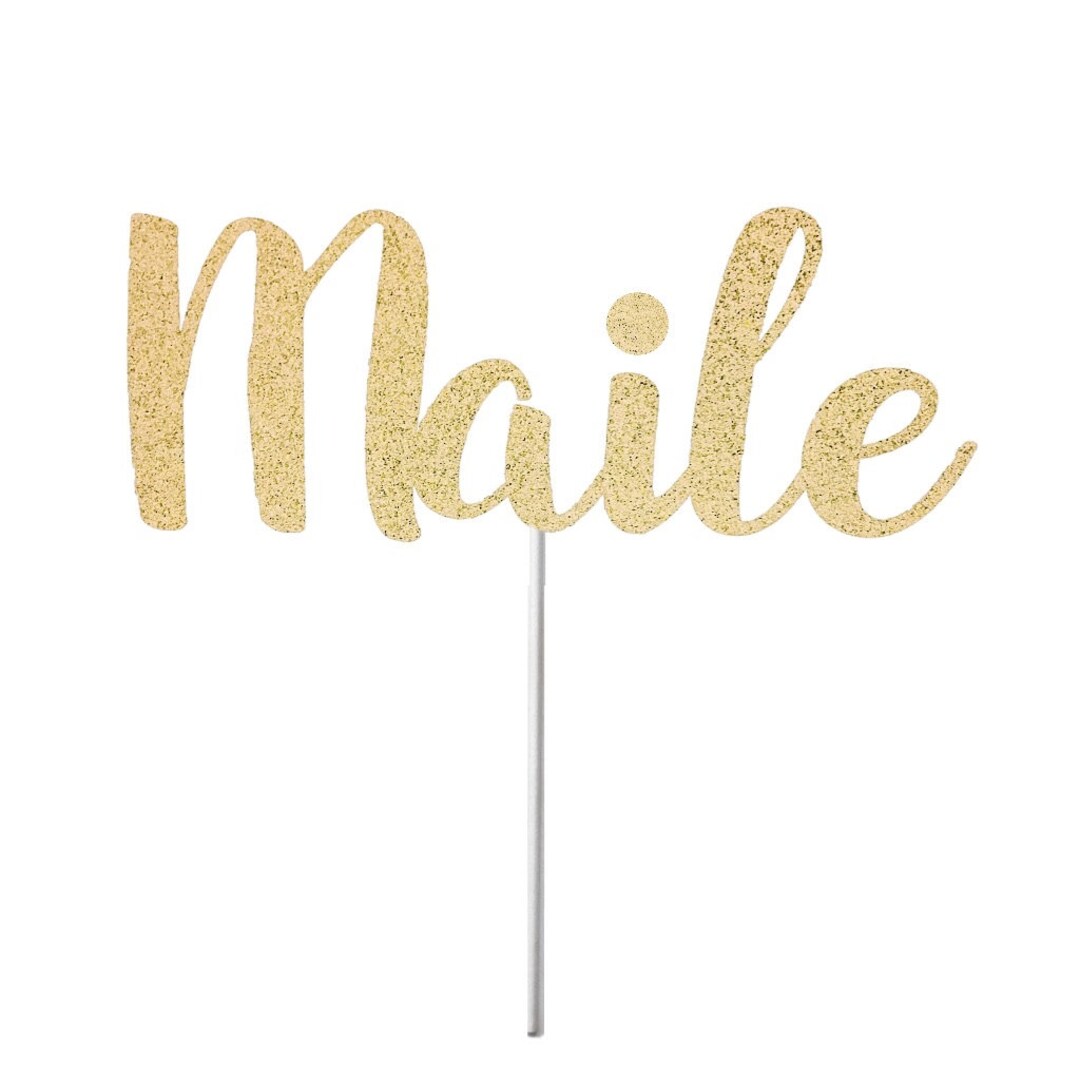 Personalized Name Cake Topper, Name Glitter Topper, Birthday Glitter ...