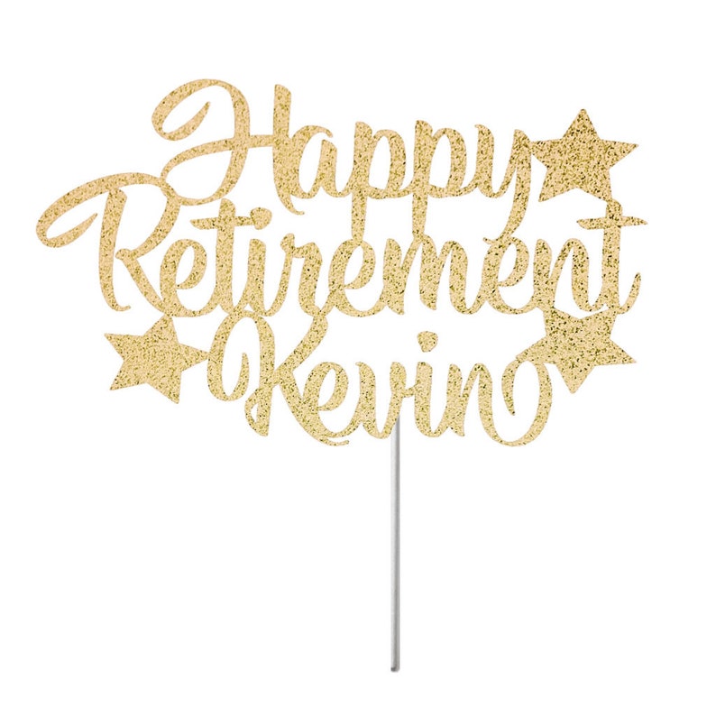 Personalized Name Retirement Cake Topper Retirement Glitter - Etsy