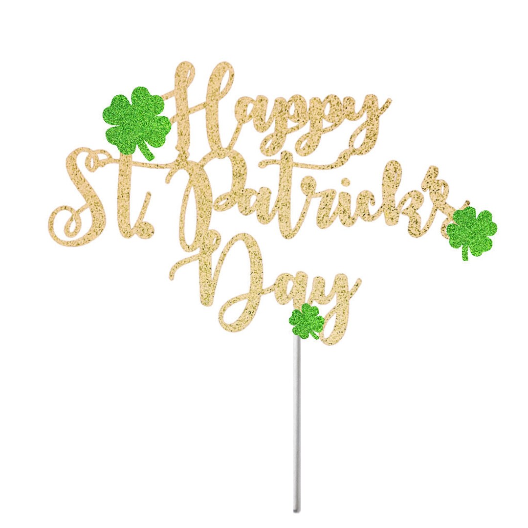 St. Patrick's Day Cake Topper, Irish Cake Topper, Shamrock Cake Topper ...