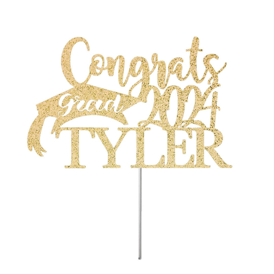 Personalized Name Graduation Custom Cake Topper, Grad Party, Class of ...