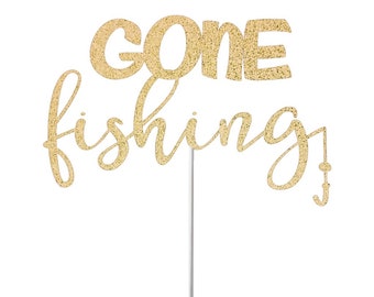 Gone Fishing Cake Topper - Etsy UK