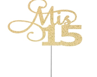 Sweet 15 Cake Topper 15th Birthday Teenage Birthday Party - Etsy