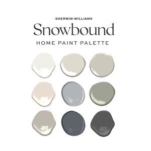 Sherwin Williams Snowbound Color Palette Complementary Color - Etsy