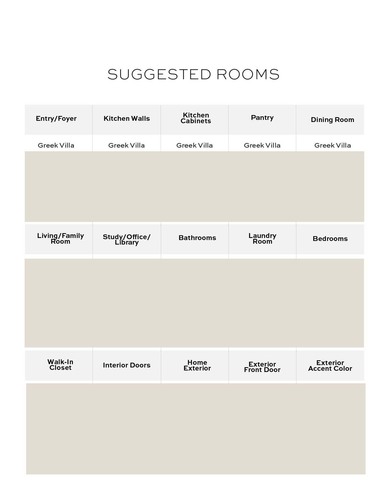 Sherwin Williams Greek Villa Color Palette, Interior Design Color ...