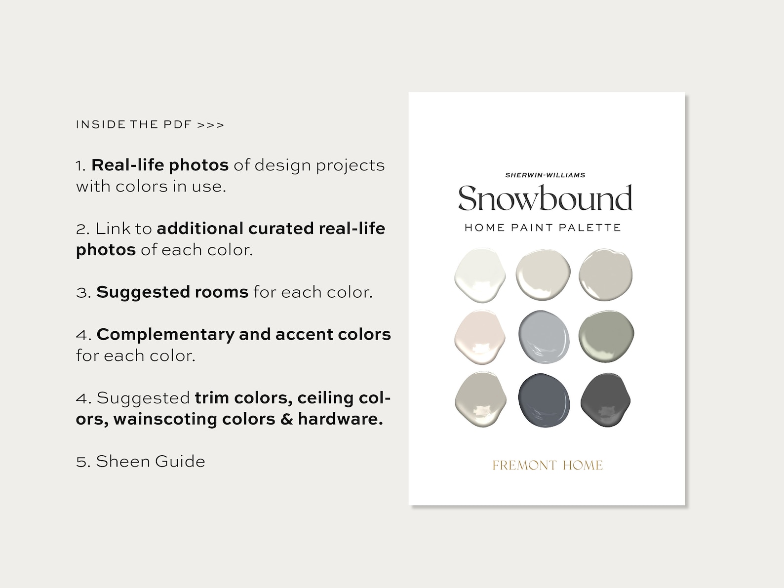 Sherwin Williams Snowbound Color Palette, Complementary Color Scheme ...