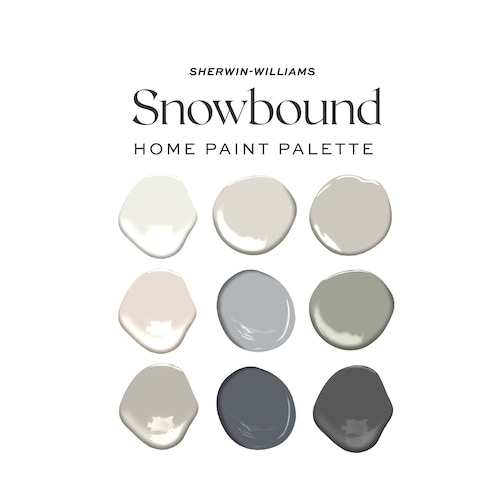 Sherwin Williams Snowbound Color Palette Complementary Color - Etsy