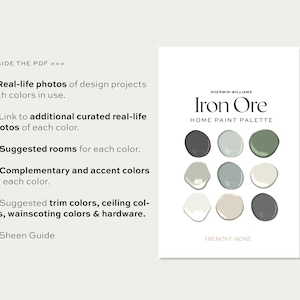 Sherwin Williams Iron Ore Color Palette, Interior Design Color Scheme ...
