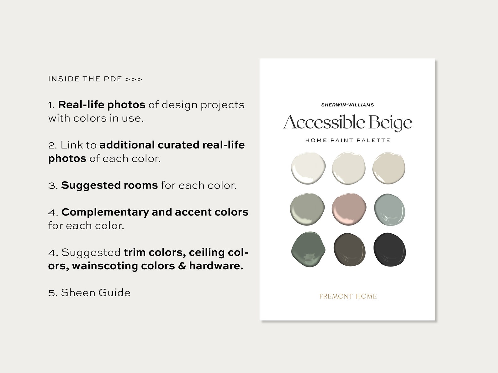 Sherwin Williams Accessible Beige Complementary Color Palette, Interior ...