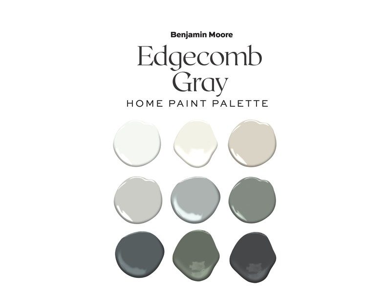 Benjamin Moore Edgecomb Gray Color Palette, Whole House Paint Colors ...